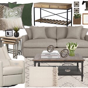 Living Room Style Board – Custom Design Plan for a Cohesive, Styled ...
