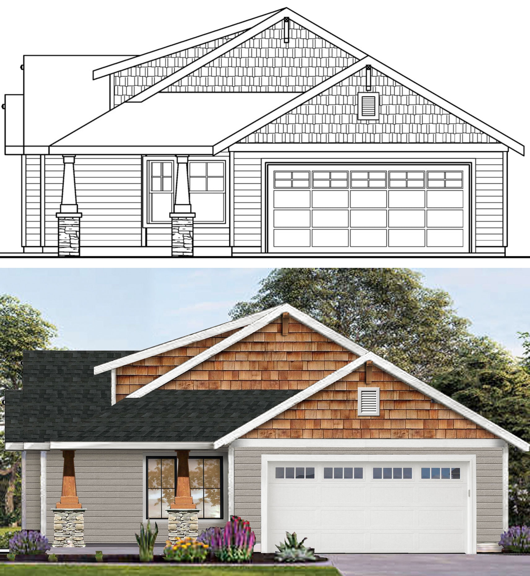 Custom Home Exterior Mock Up Online Home Exterior Designers Near Me