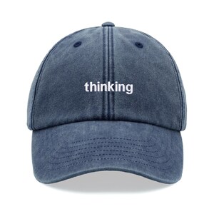 Thinking Baseball Cap Vintage Washed Unisex Dad Hat Low Profile ...