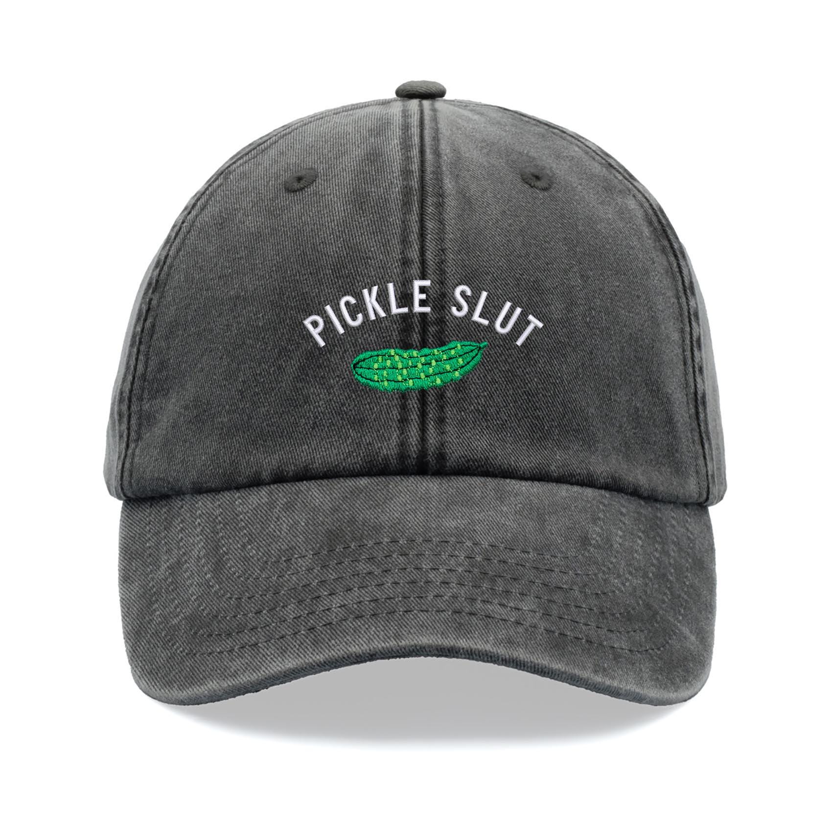Pickle Sl*t Baseball Cap Vintage Washed Unisex Dad Hat Low Profile ...