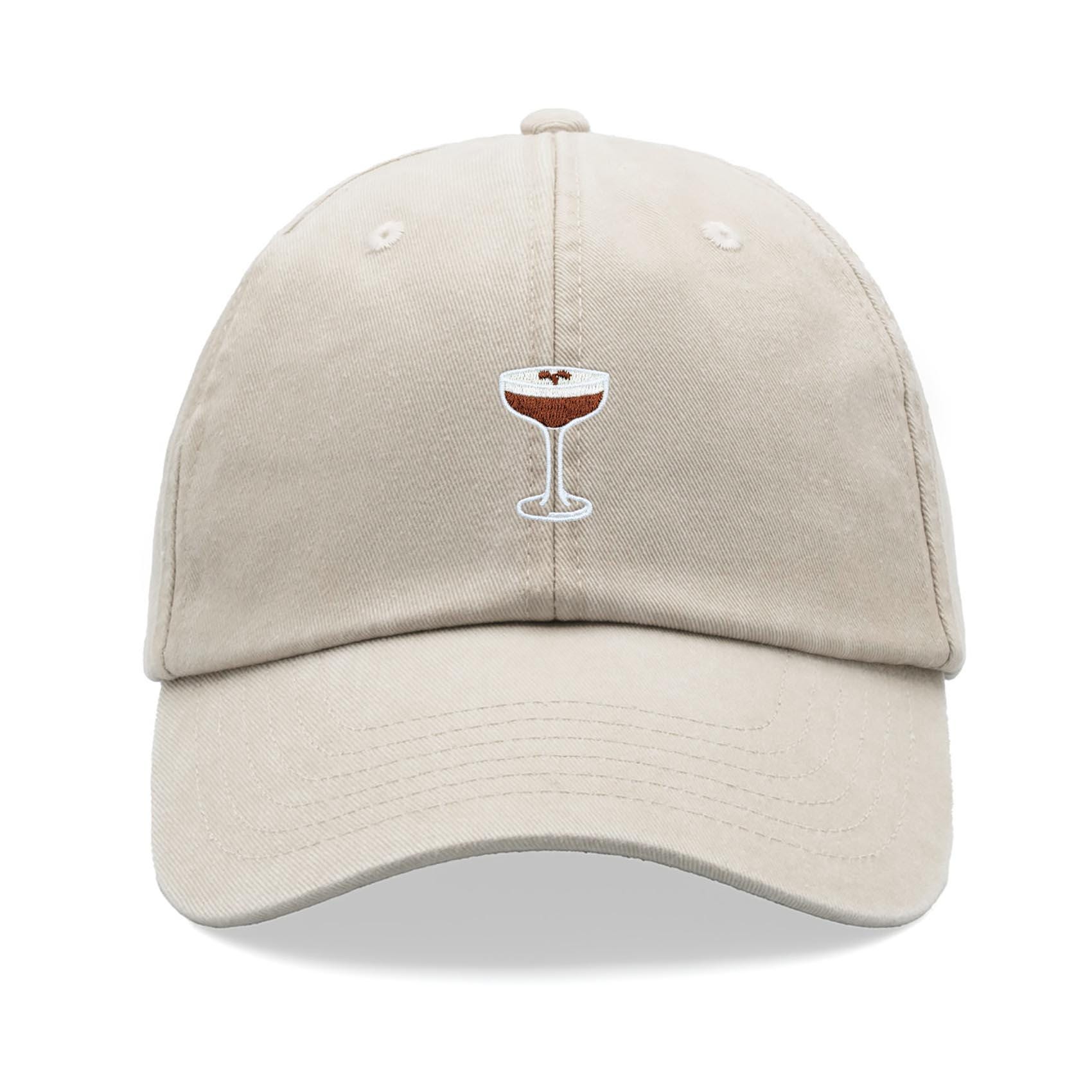 Espresso Martini Glass Baseball Cap Vintage Washed Cotton Unisex Dad ...