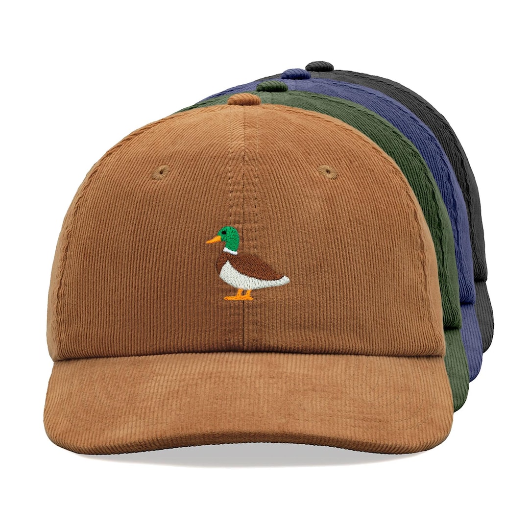 Mallard Duck Corduroy Baseball Cap Cotton Unisex Dad Hat Adjustable Sun ...
