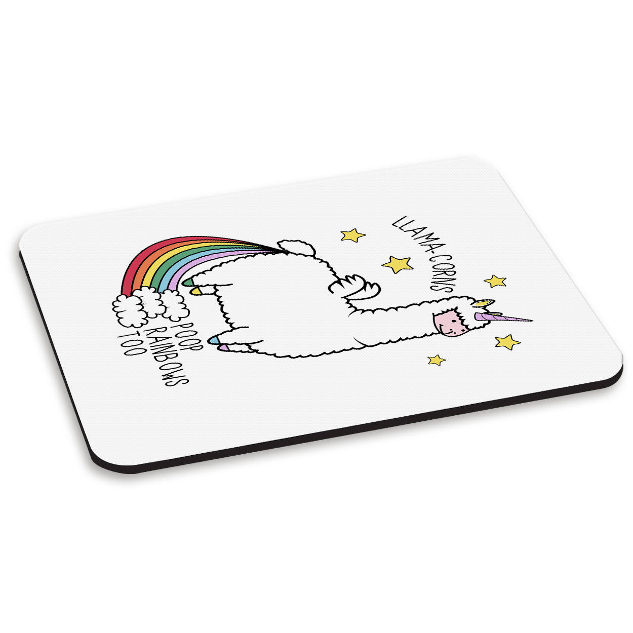 Llama-corns Poop Rainbows Too PC Computer Mouse Mat Pad | Etsy