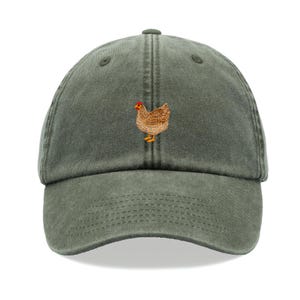 Chicken Baseball Cap Vintage Washed Cotton Unisex Dad Hat Adjustable ...