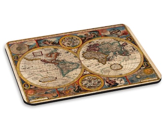 Vintage Old World Map 3 PC Computer Mouse Mat Pad | Etsy