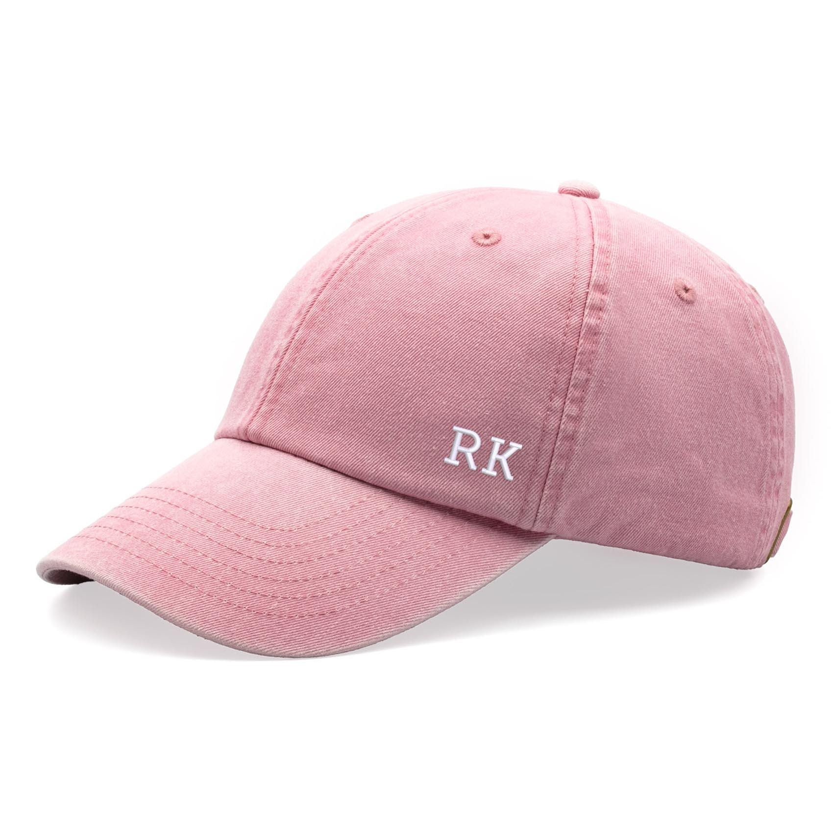 Personalised Custom Side Initials Baseball Cap Vintage Washed Cotton ...