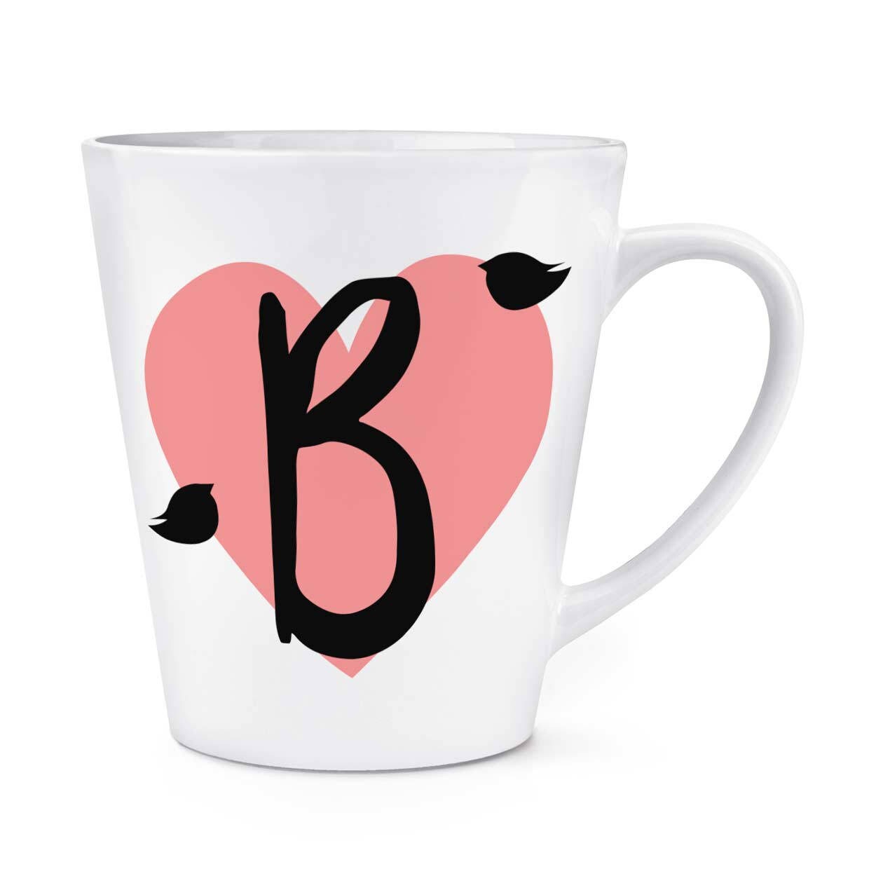 Alfabeto de letras B corazón 12oz taza Mug Latte - Etsy España