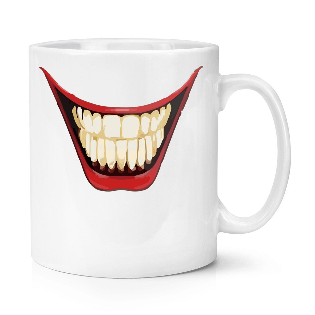 Creepy Clown Scary Smile Teeth 10oz Mug Cup Halloween Funny Joke - Etsy