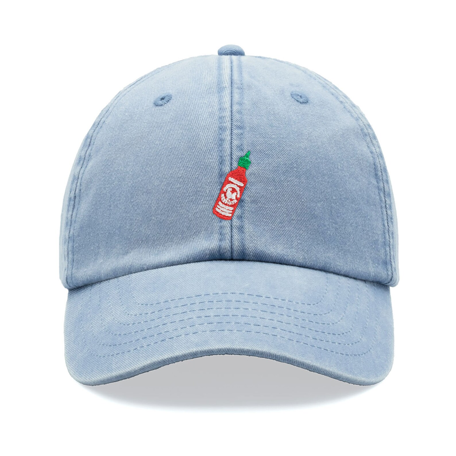 Hot Sauce Chilli Bottle Baseball Cap Vintage Washed Cotton Unisex Dad ...