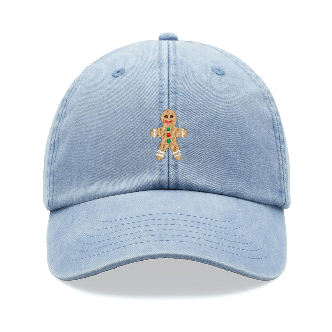 Gingerbread Man Baseball Cap Vintage Washed Unisex Dad Hat Low Profile ...