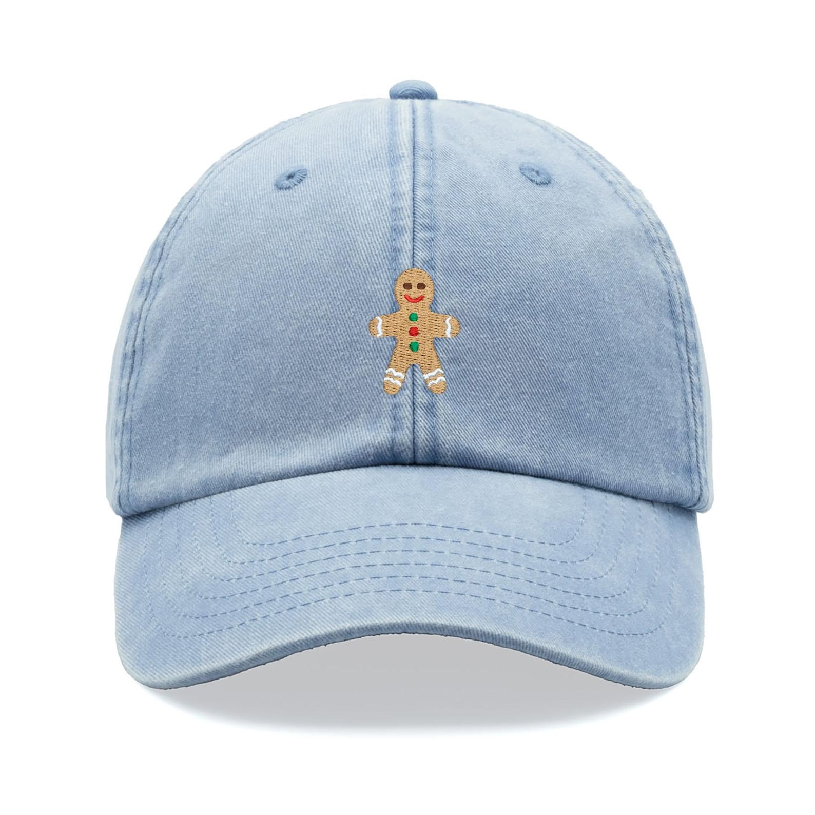 Gingerbread Man Baseball Cap Vintage Washed Unisex Dad Hat Low Profile ...