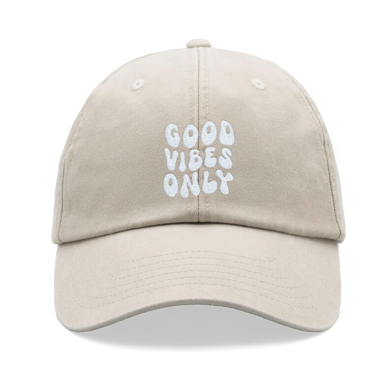 Good Vibes Only Baseball Cap Vintage Washed Unisex Dad Hat Low Profile ...