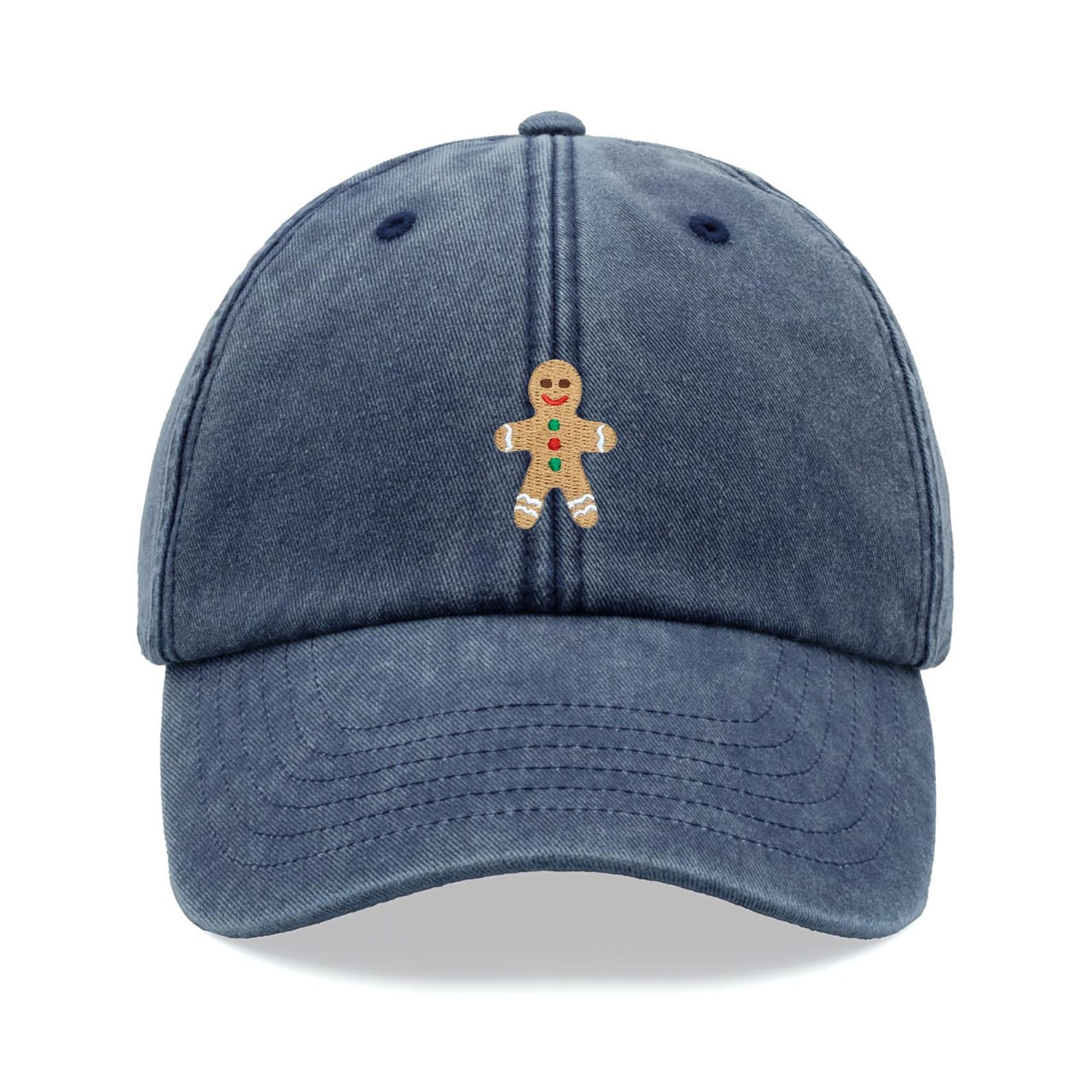 Gingerbread Man Baseball Cap Vintage Washed Unisex Dad Hat Low Profile ...