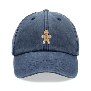 Gingerbread Man Baseball Cap Vintage Washed Unisex Dad Hat Low Profile ...