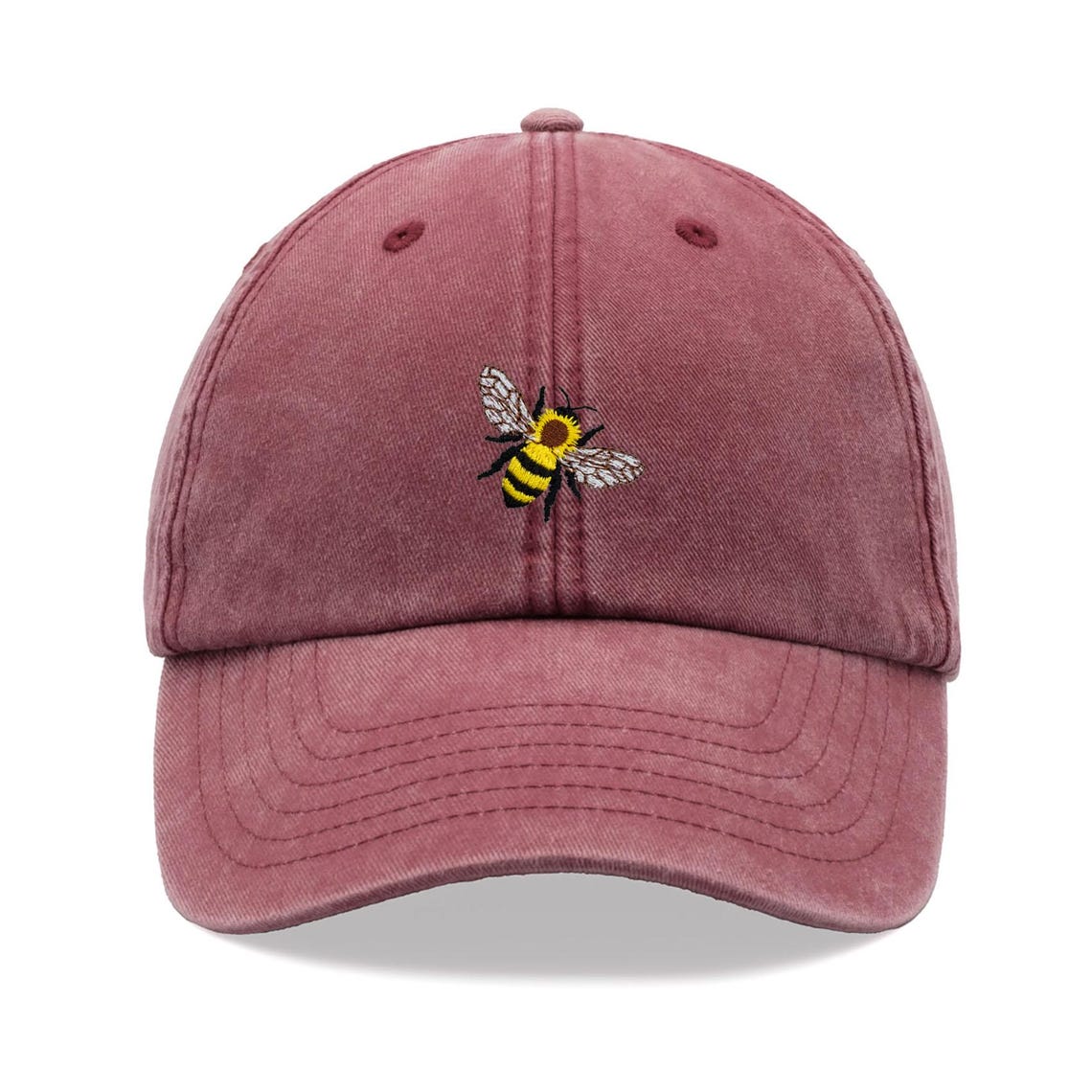 Honey Bee Baseball Cap Vintage Washed Cotton Unisex Dad Hat Adjustable ...