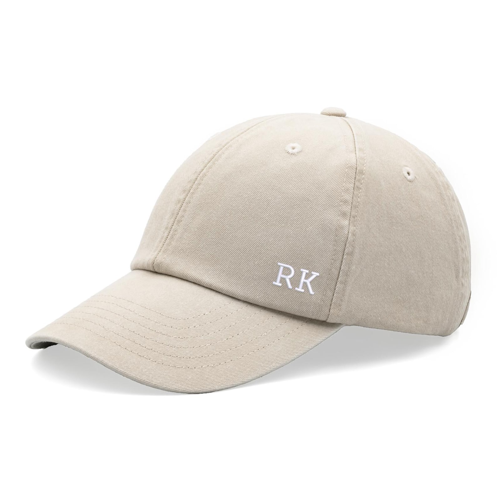 Personalised Custom Side Initials Baseball Cap Vintage Washed Cotton ...