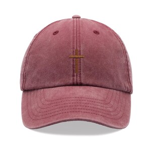 Christian Jesus Cross Baseball Cap Vintage Washed Cotton Unisex Dad Hat ...