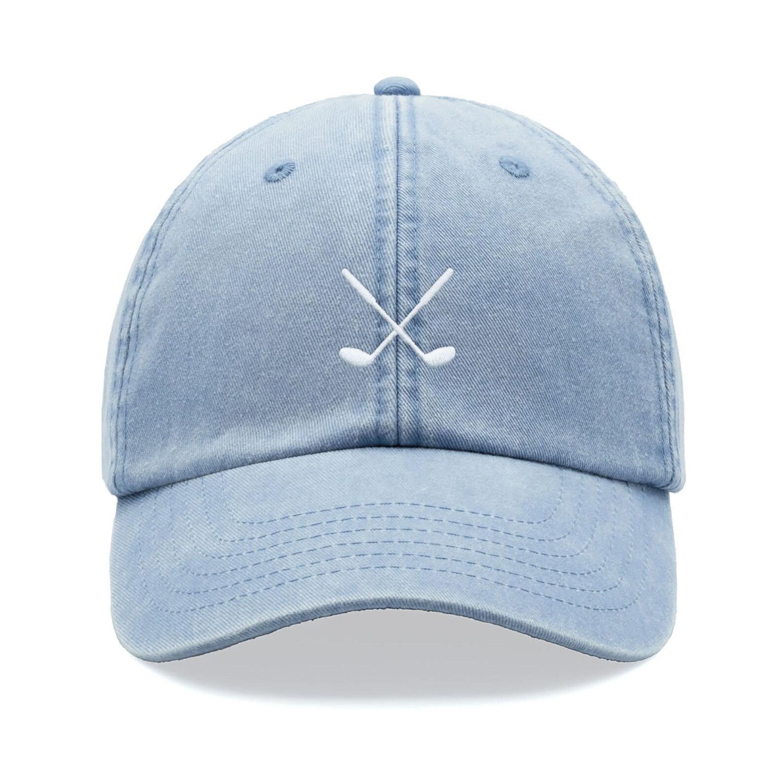 Golf Clubs Crossed Baseball Cap Vintage Washed Cotton Unisex Dad Hat ...