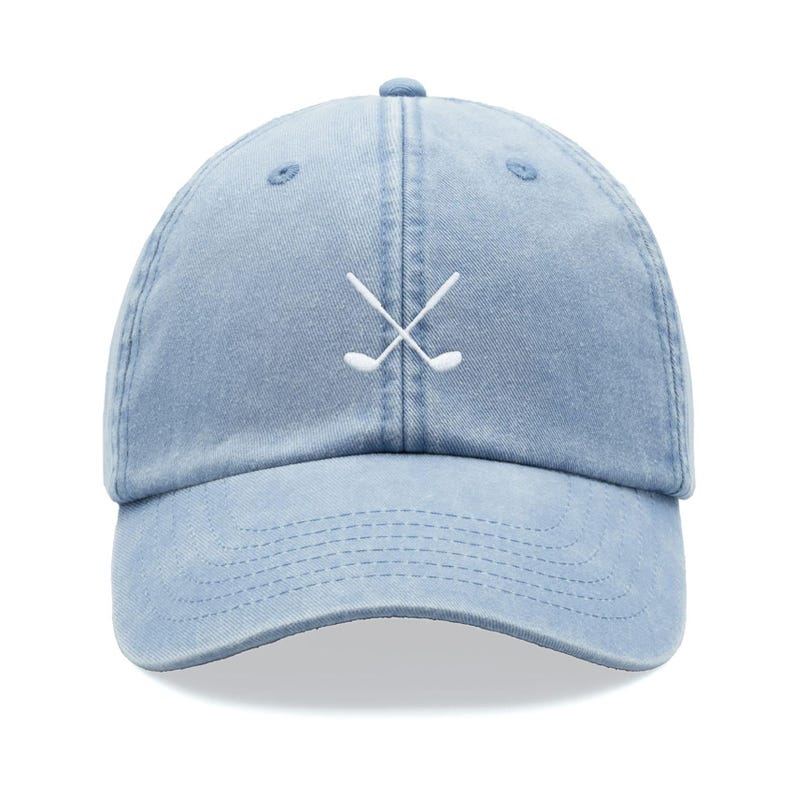 Golf Clubs Crossed Baseball Cap Vintage Washed Cotton Unisex Dad Hat ...