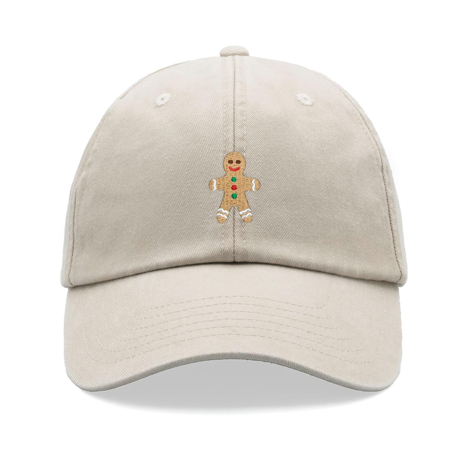 Gingerbread Man Baseball Cap Vintage Washed Unisex Dad Hat Low Profile ...