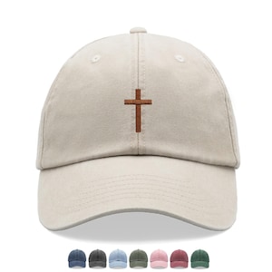 Christian Jesus Cross Baseball Cap Vintage Washed Cotton Unisex Dad Hat ...