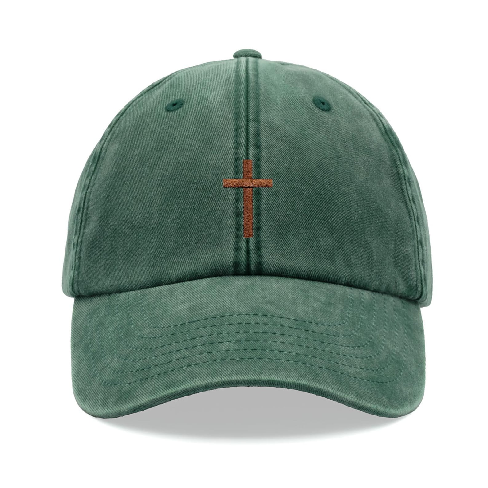 Christian Jesus Cross Baseball Cap Vintage Washed Cotton Unisex Dad Hat ...