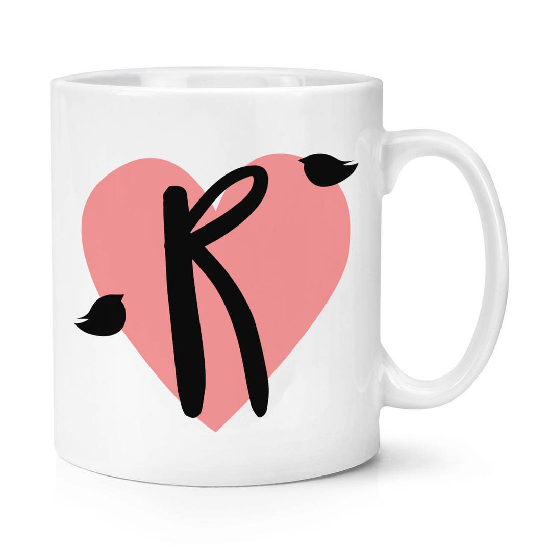 Letter R Heart Alphabet 10oz Mug Cup - Etsy