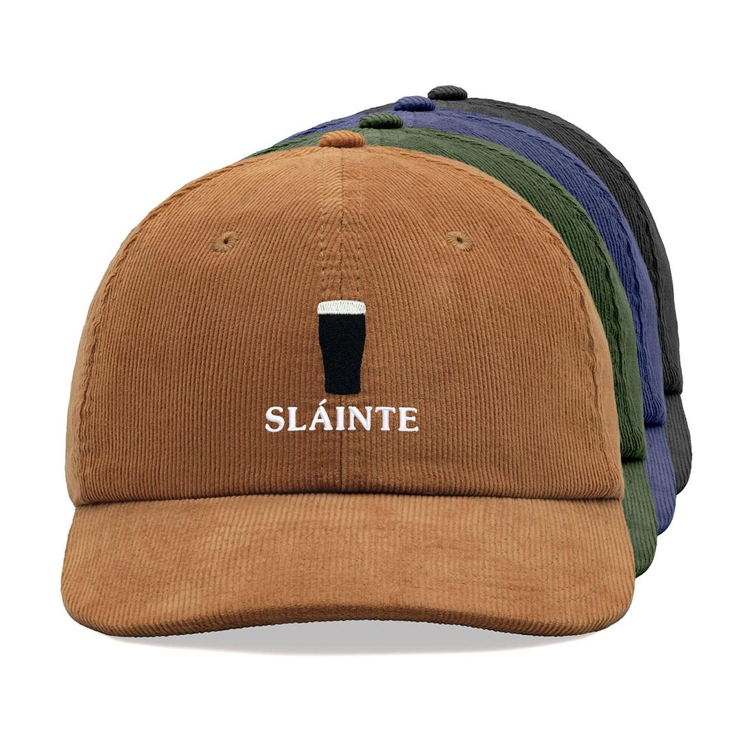 Sláinte Pint Corduroy Baseball Cap Cotton Unisex Dad Hat Adjustable ...