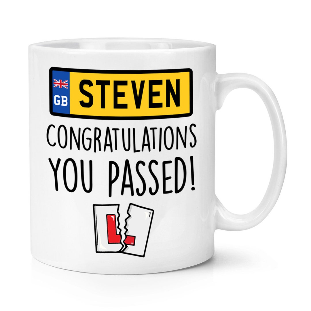 Personalised Congratulations You Passed L Plate 10oz Mug Cup Number ...