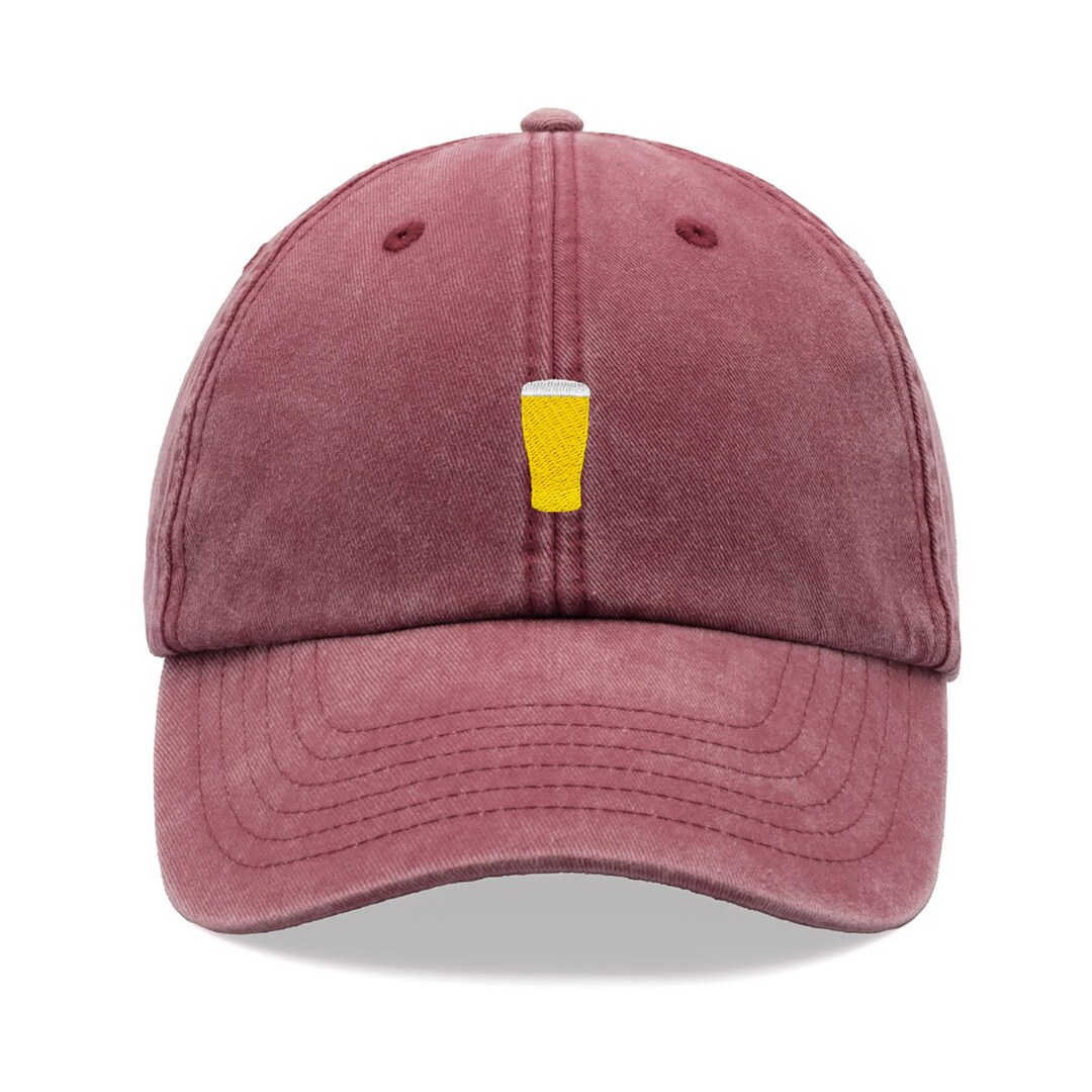 Beer Pint Glass Baseball Cap Vintage Washed Unisex Dad Hat Low Profile ...