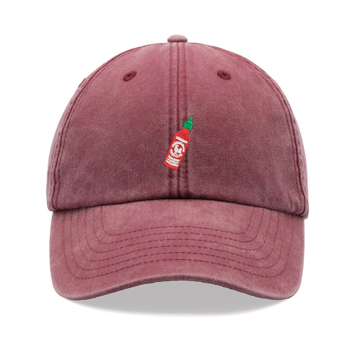 Hot Sauce Chilli Bottle Baseball Cap Vintage Washed Cotton Unisex Dad ...