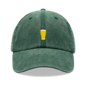 Beer Pint Glass Baseball Cap Vintage Washed Unisex Dad Hat Low Profile ...