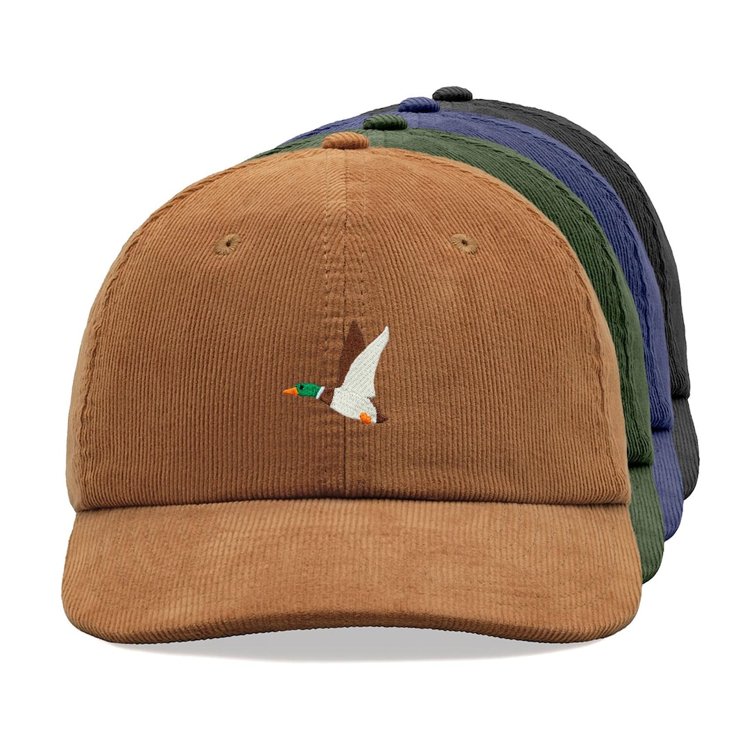 Flying Duck Corduroy Baseball Cap Cotton Unisex Dad Hat Adjustable Sun ...