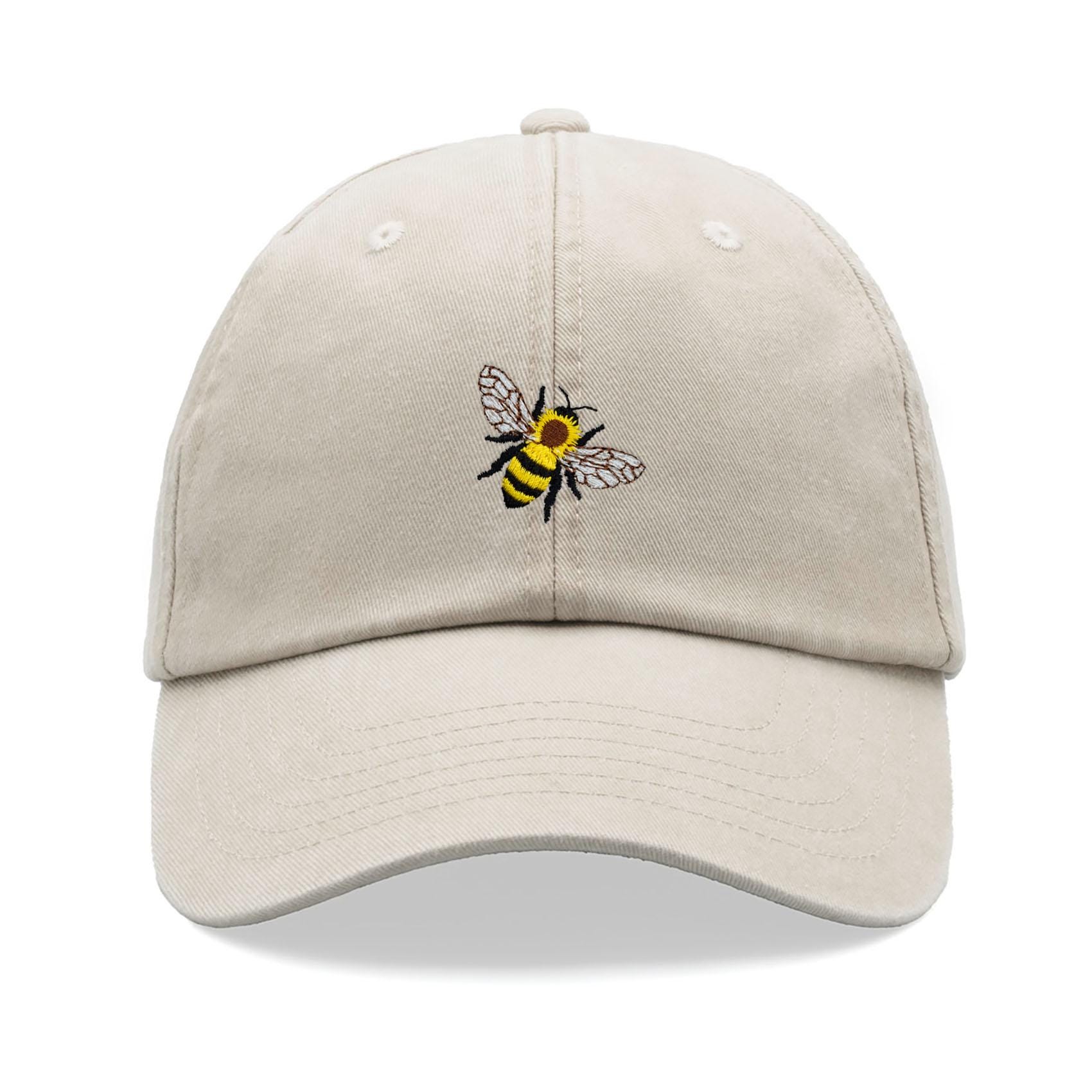 Honey Bee Baseball Cap Vintage Washed Cotton Unisex Dad Hat Adjustable ...