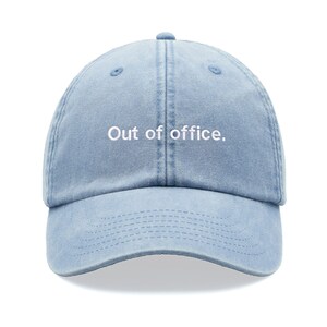 Out of Office. Baseball Cap Vintage Washed Unisex Dad Hat Low Profile ...