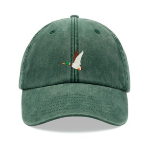 Flying Duck Baseball Cap Vintage Washed Unisex Dad Hat Adjustable Faded ...