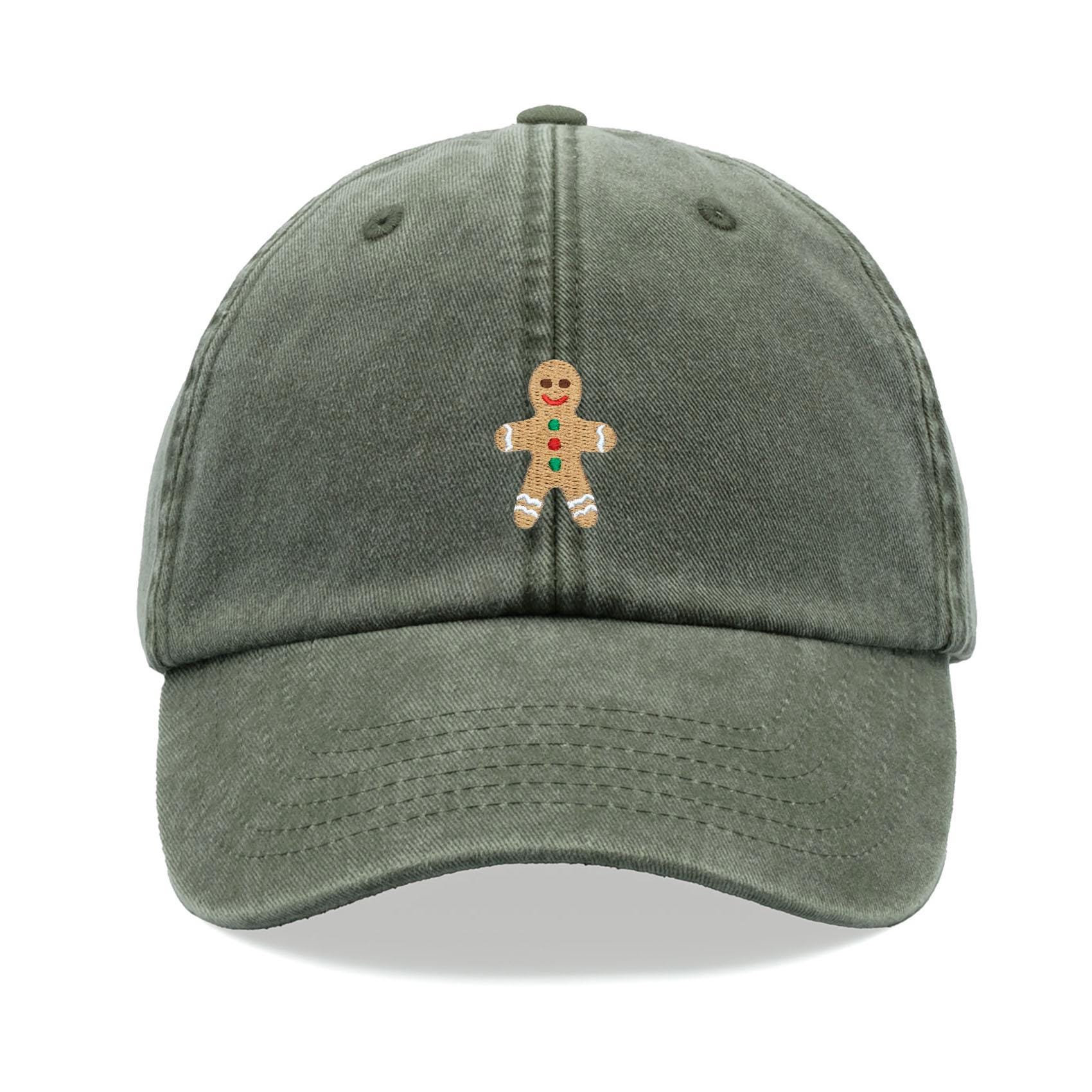 Gingerbread Man Baseball Cap Vintage Washed Unisex Dad Hat Low Profile ...