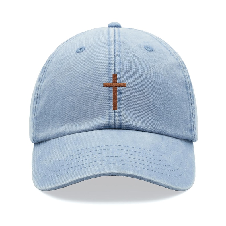 Christian Jesus Cross Baseball Cap Vintage Washed Cotton Unisex Dad Hat ...