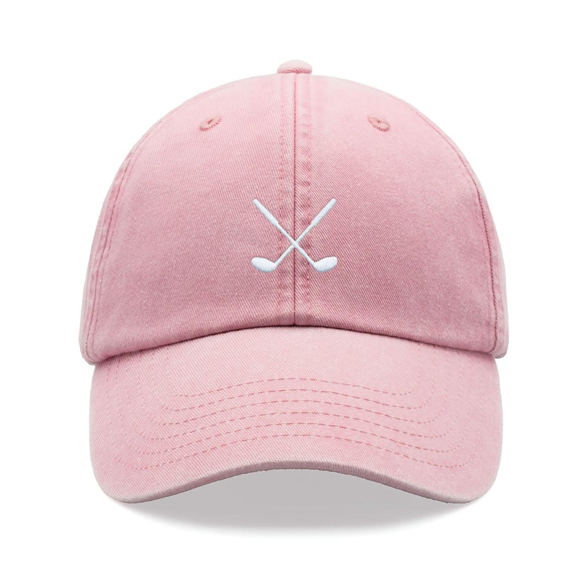 Golf Clubs Crossed Baseball Cap Vintage Washed Cotton Unisex Dad Hat ...