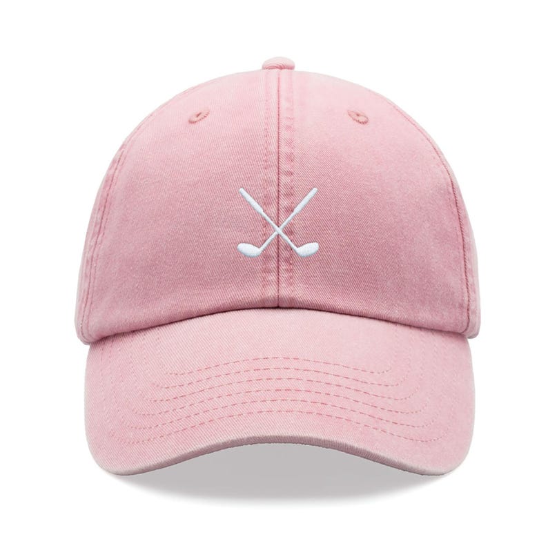 Golf Clubs Crossed Baseball Cap Vintage Washed Cotton Unisex Dad Hat ...