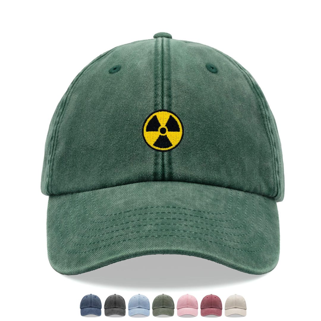 Radioactive Symbol Baseball Cap Vintage Washed Cotton Unisex Dad Hat ...