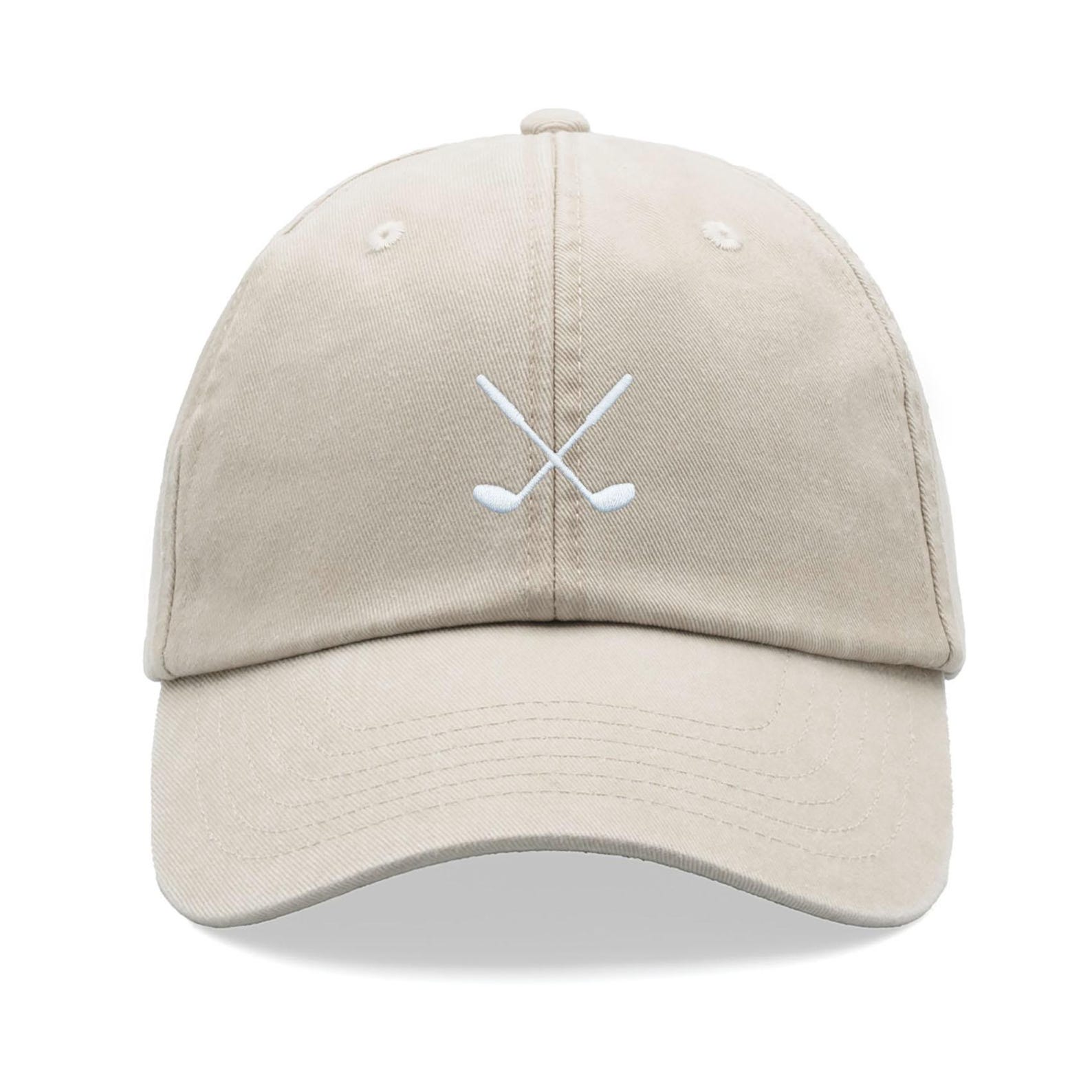 Golf Clubs Crossed Baseball Cap Vintage Washed Cotton Unisex Dad Hat ...