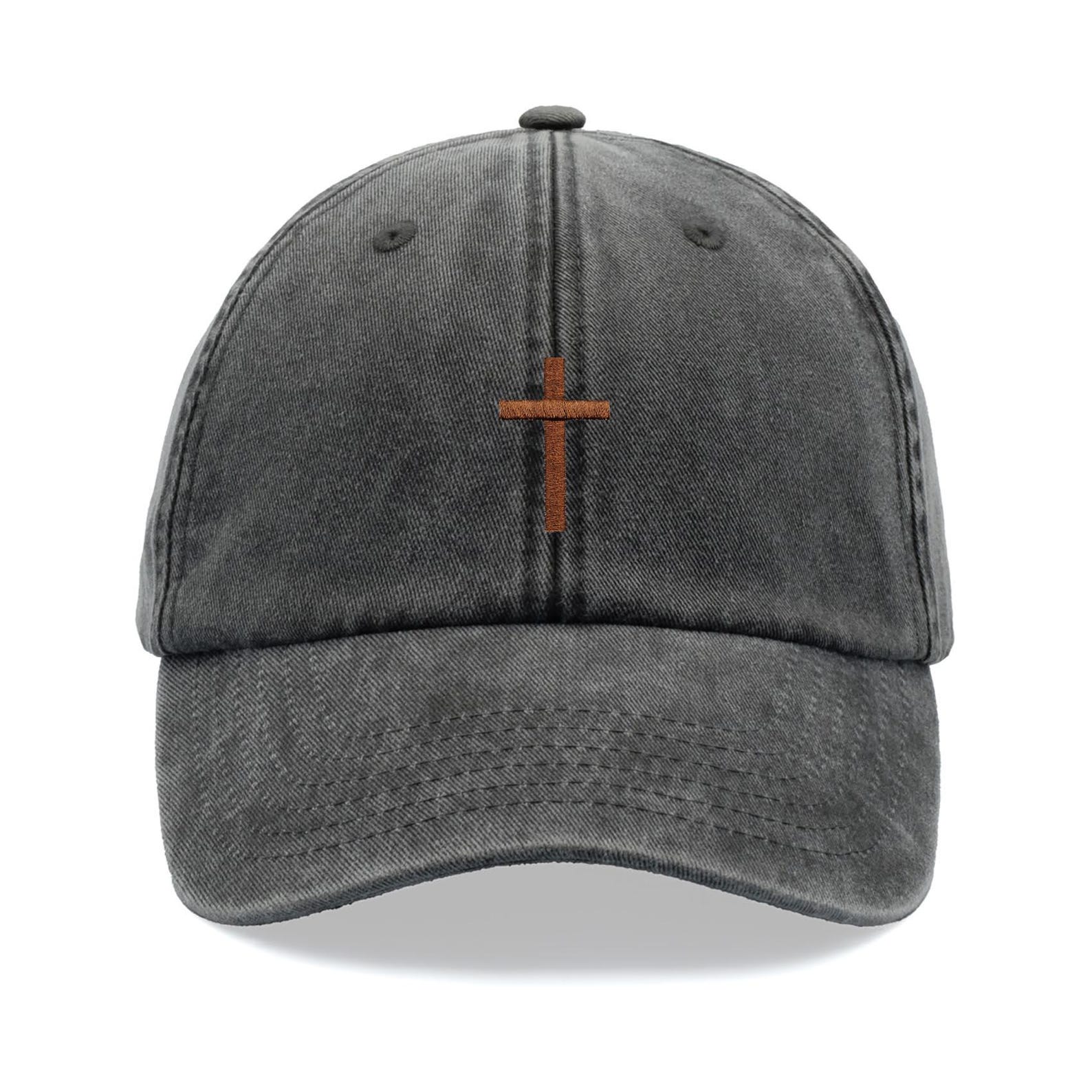 Christian Jesus Cross Baseball Cap Vintage Washed Cotton Unisex Dad Hat ...