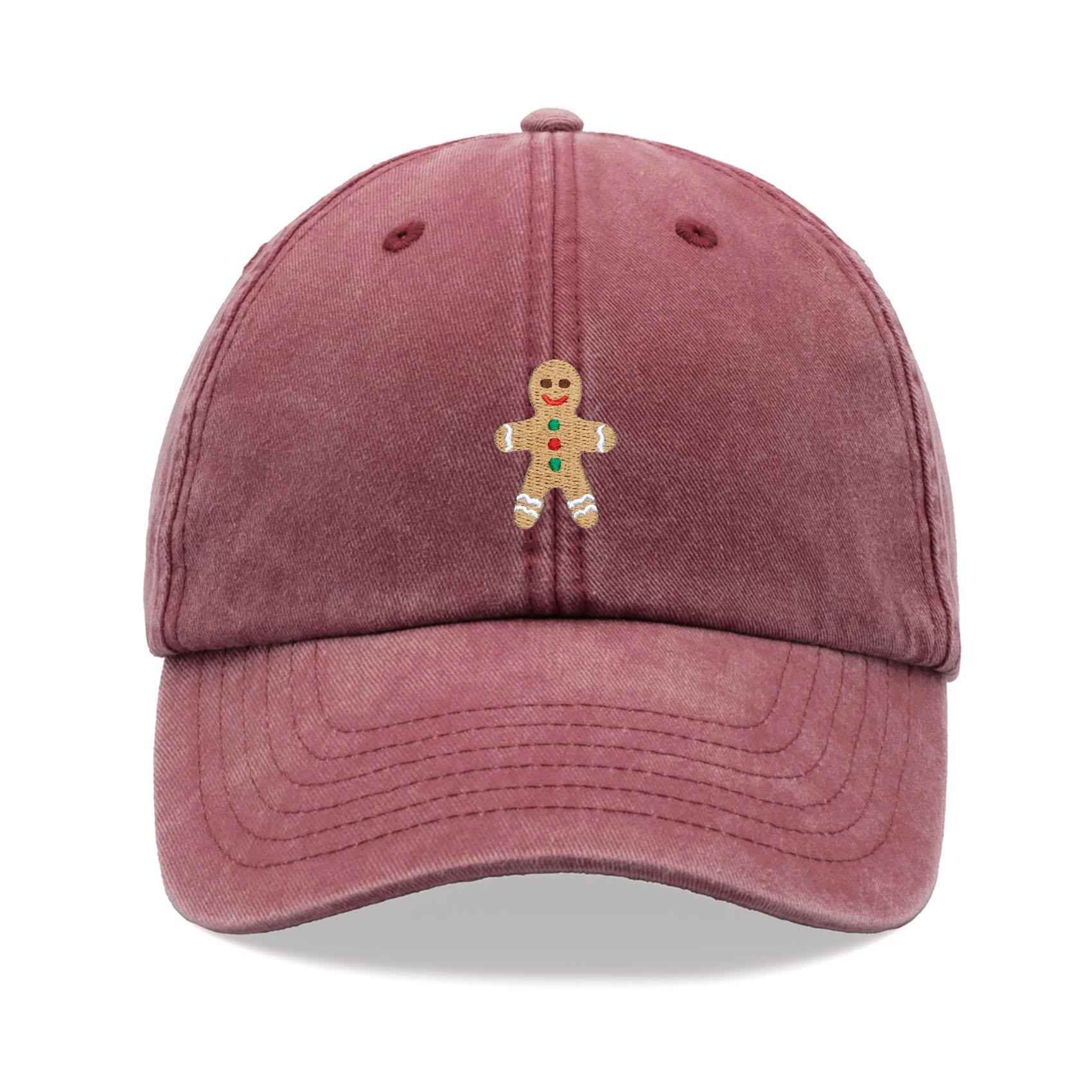 Gingerbread Man Baseball Cap Vintage Washed Unisex Dad Hat Low Profile ...