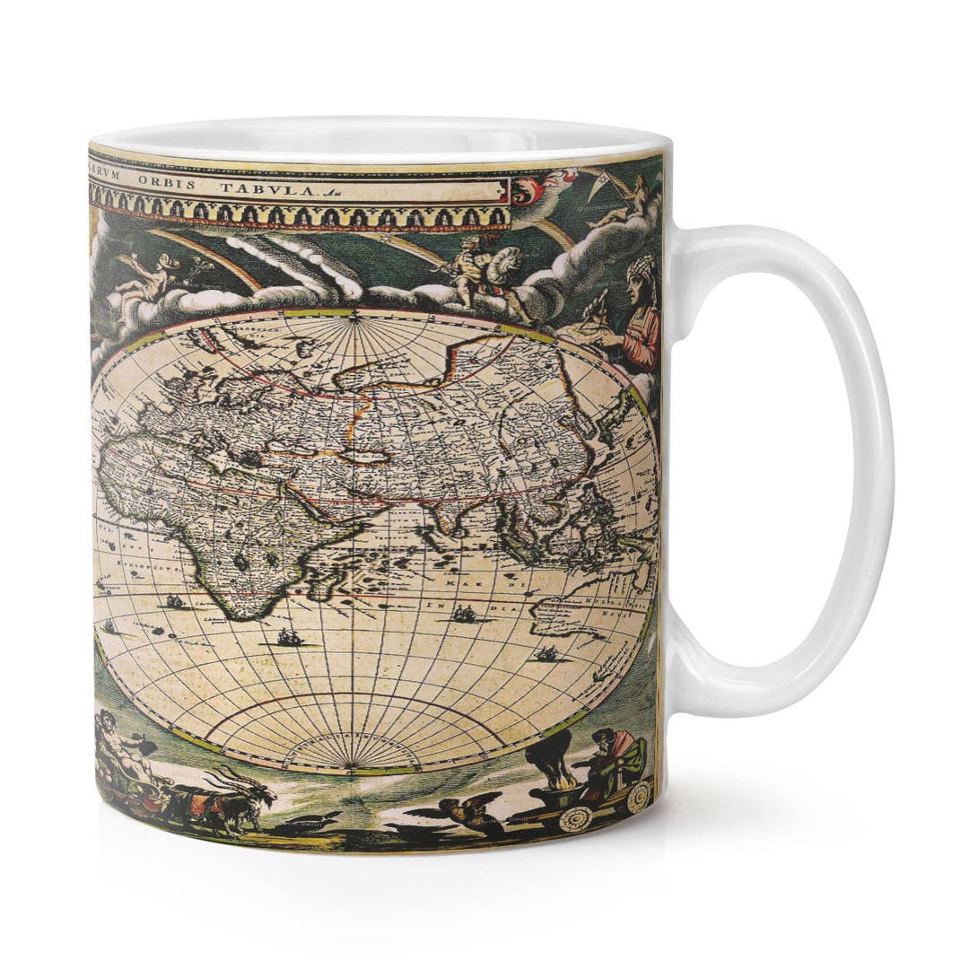 Vintage World Map 1 10oz Mug Cup - Etsy