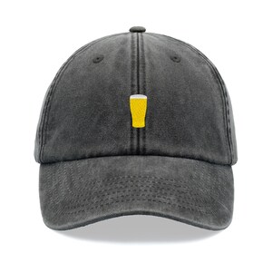Beer Pint Glass Baseball Cap Vintage Washed Unisex Dad Hat Low Profile ...