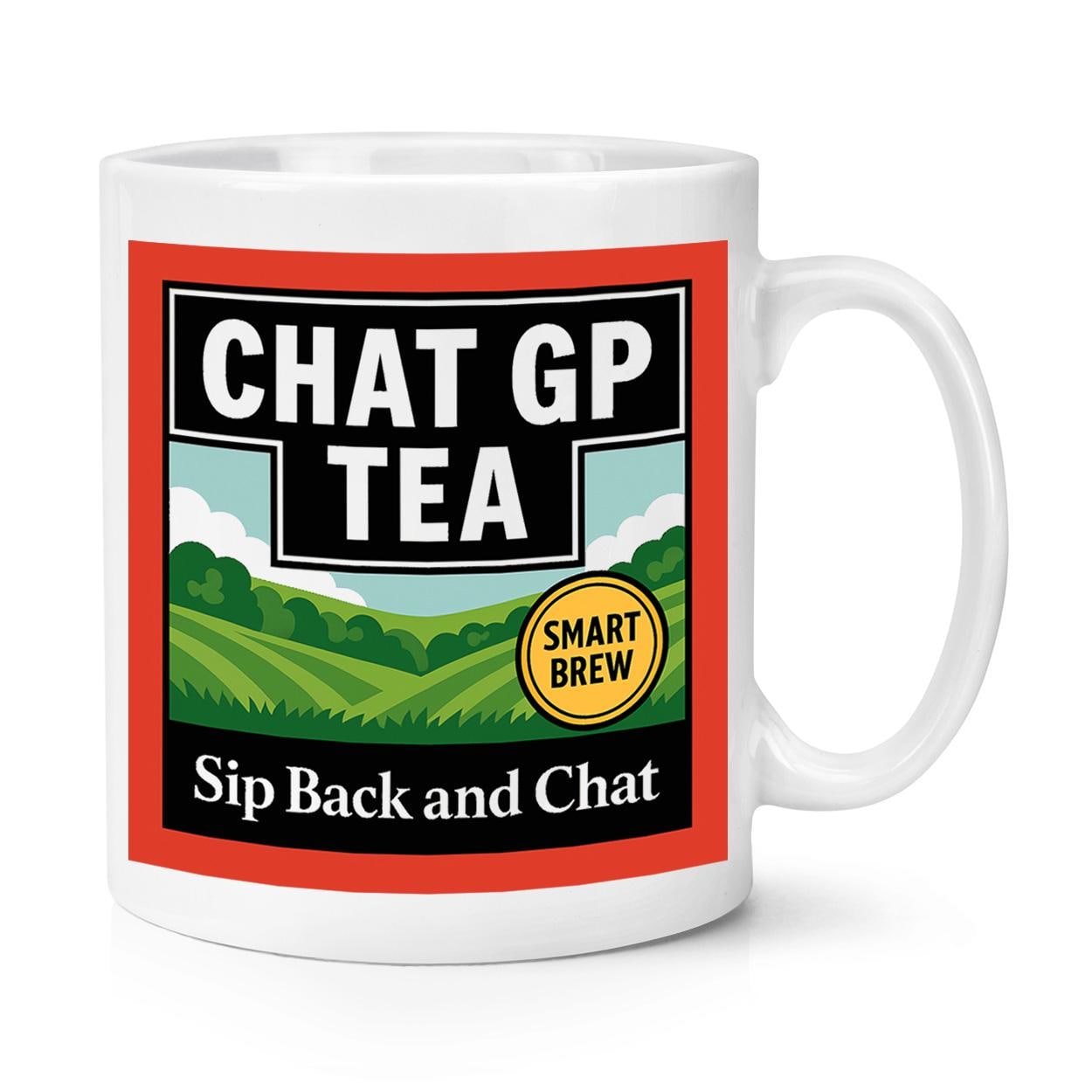 Chatgp-tea Parody 10oz Mug Cup Funny Joke Computer IT Engineer AI Artificial Intelligence Tea ...