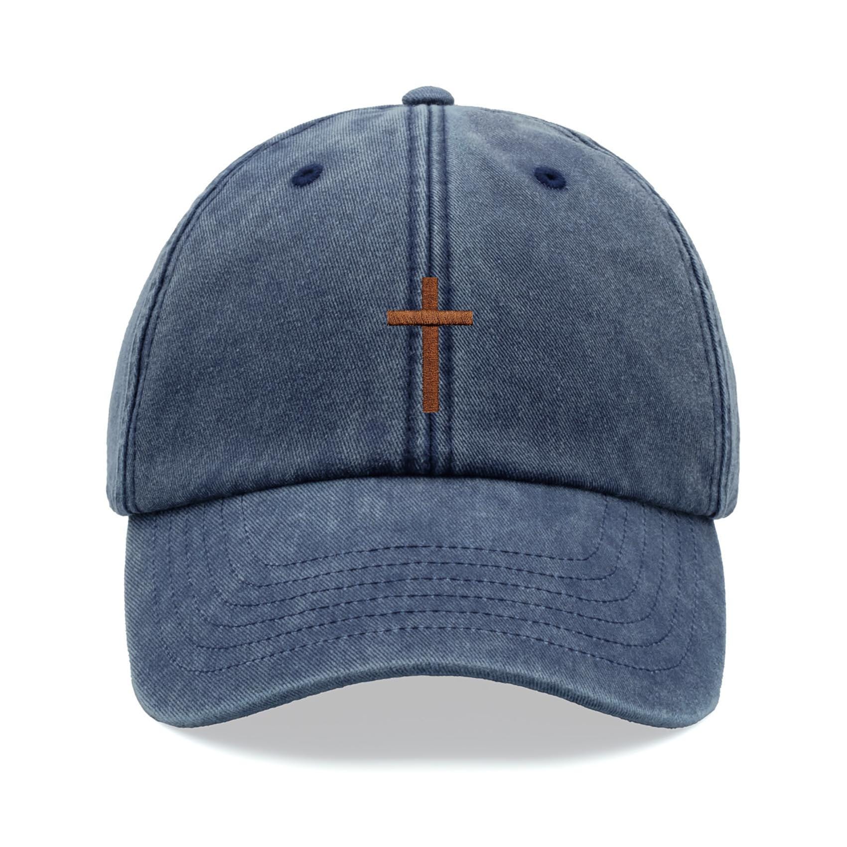 Christian Jesus Cross Baseball Cap Vintage Washed Cotton Unisex Dad Hat ...