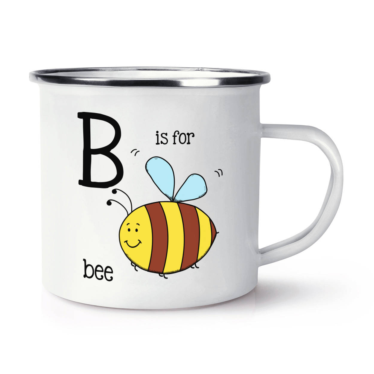 Letter B is for Bee Retro Enamel Mug Cup - Etsy