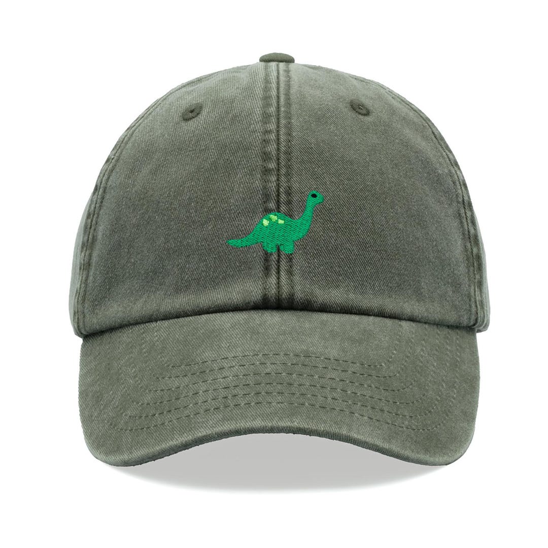 Brontosaurus Dinosaur Cap Vintage Washed Cotton Unisex Dad Hat ...